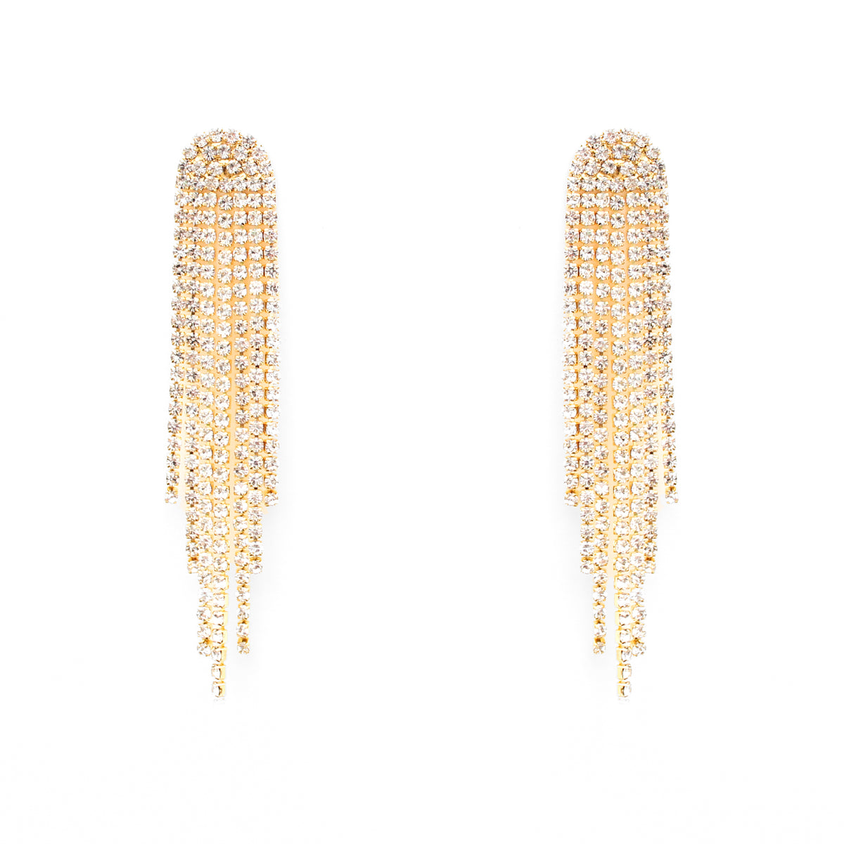Destiny - Gold Formal Prom Earrings | Diamante – STUDIO MINC