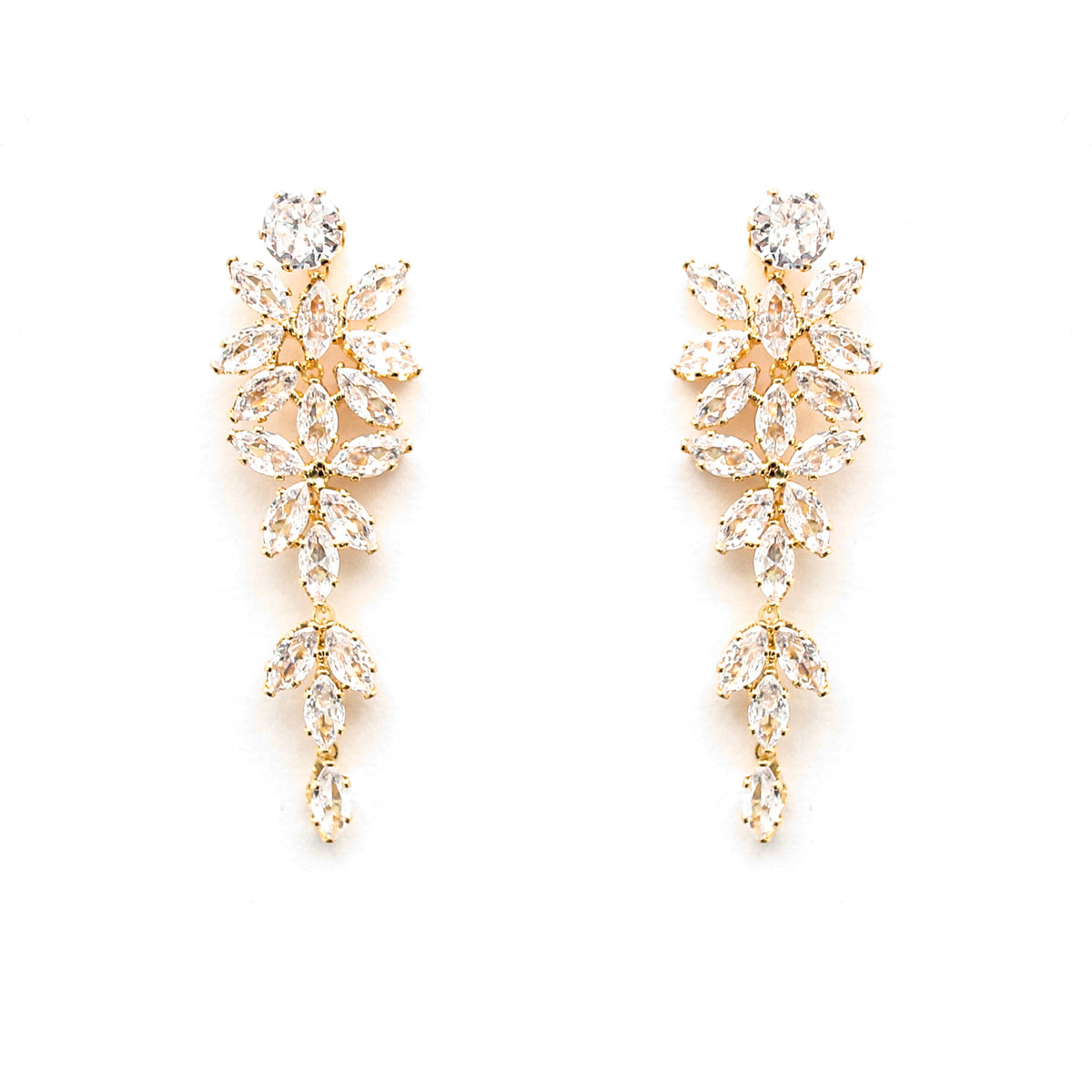 Twinkle - Gold Formal Prom Earrings | Diamante – STUDIO MINC
