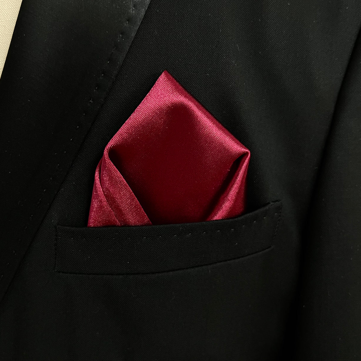 Burgundy Deep Red Pocket Square | Satin – STUDIO MINC