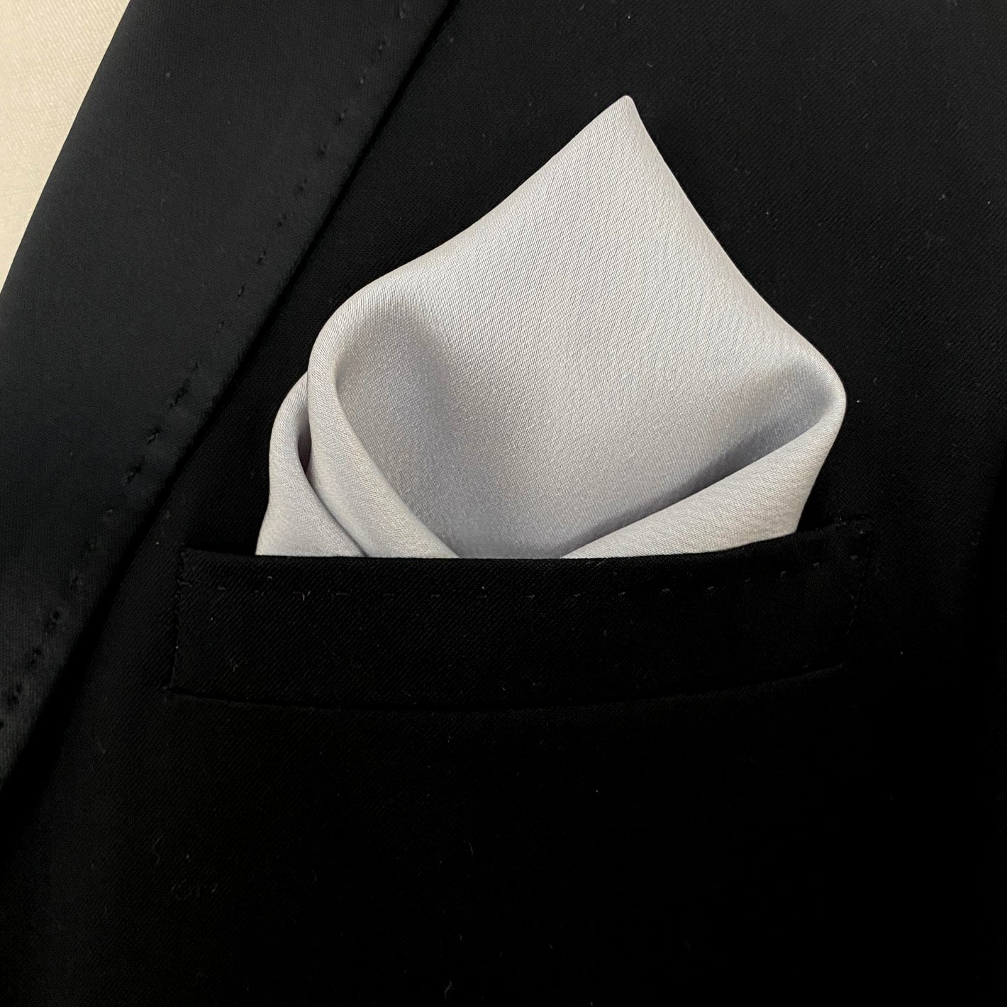 Silver Pocket Square | Satin – STUDIO MINC